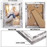 HOUSE DAY Vintage Style Distressed White Wood Picture Frames 5x7 Set of ...