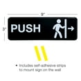 Push/Pull 9x3" Plastic Business Sign 4-Pack, Black and White - Walmart.com