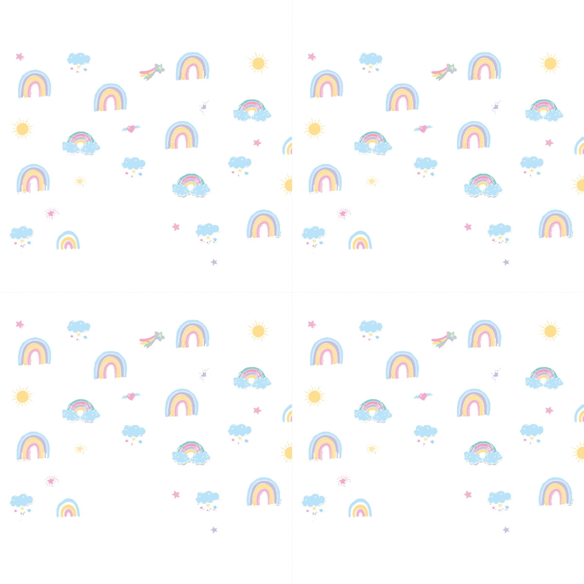 Pegatinas de pared con pequeñas estrellas y temática de arcoíris para ...