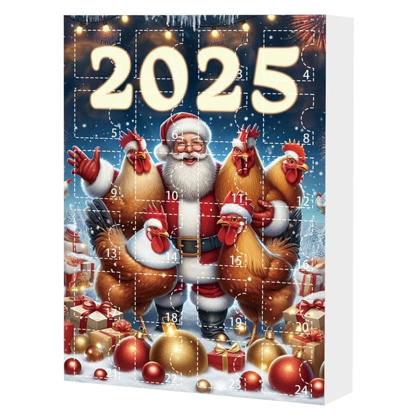 Calendario de cuenta regresiva para Navidad 2025, bonita decoración ...