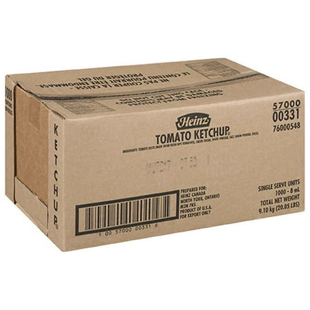 Heinz Ketchup 8ml Portion Packets - 1000/Case - Walmart.ca