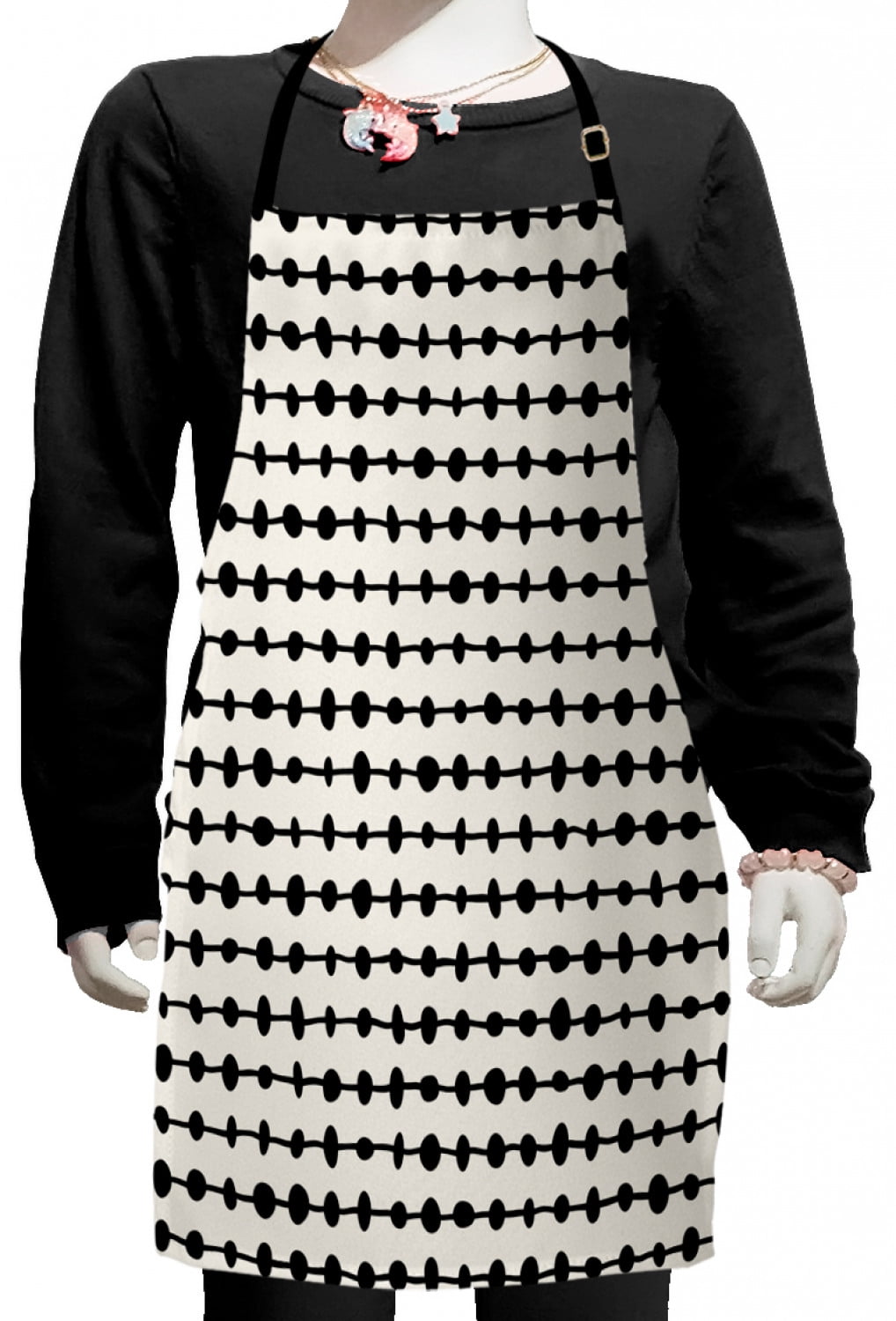 Ethnic Kids Apron, Geometric Composition of Dots on Horizontal Lines ...