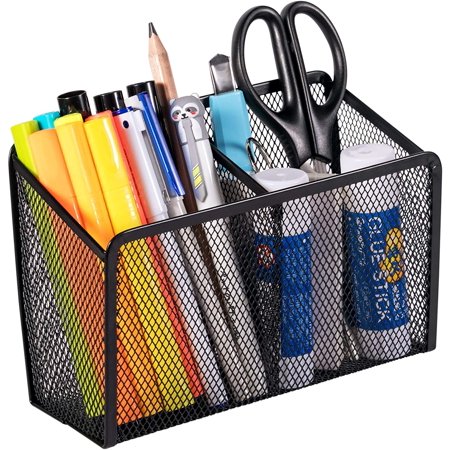 Magnetic Desk Organizer, Magnetic Pen Cup Holder Office Supplies Locker ...