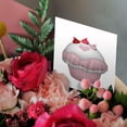 3drose, Cute Pink and White Heart Cupcake Illustration, 6 Greeting ...