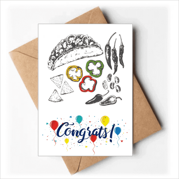 Chilli Circle Pepper Foods Wedding Cards Congratulations Greeting ...