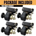 Ratchet Straps for Ladder Rack - 1.4" Black Square Tube Mount with Double J-Hook (4 Pack) - 1.5 ...