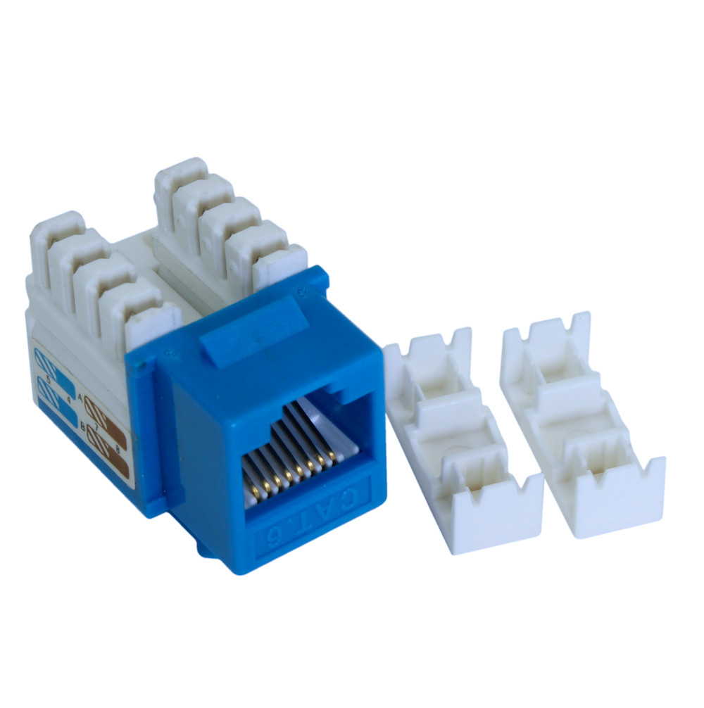 Keystone Jack Insert/Punch-down - Cat 6 RJ45 Networking, Blue - Walmart.com