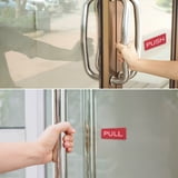 Uxcell Push Pull Door Sign Acrylic Self Adhesive Rectangle Sticker Red ...
