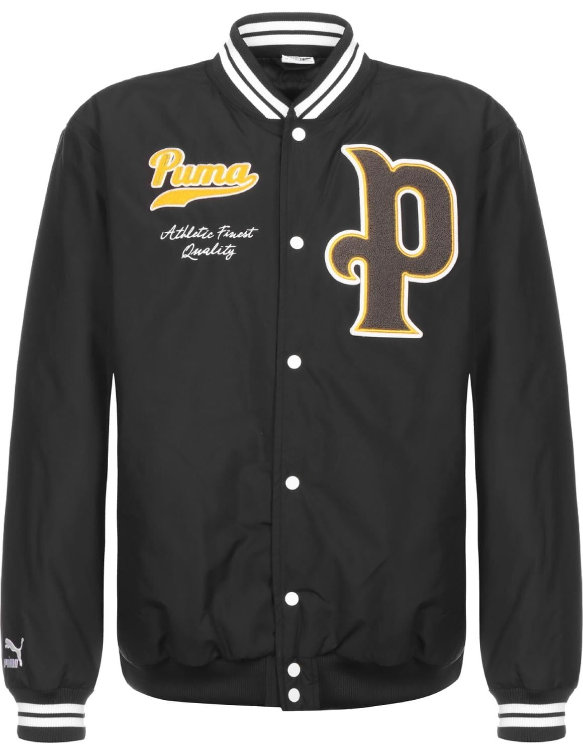 Chamarra Puma TEAM Letterman Jacket Hombre Deportivo Negro XL 534378 01 ...