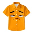 Boys T Shirt Print Long Sleeve Button Down Comfort Open Front Kids ...