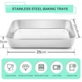 Bexikou Baking Oven Tray, Stainless Steel Deep Baking Brownie Pan ...