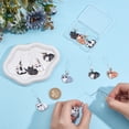 12Pcs 6 Styles 304 Stainless Steel Threaders Cat with Alloy Enamel ...