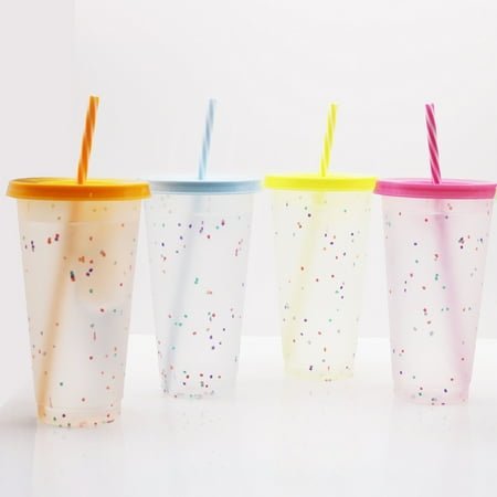Neinkie 720ML Color Changing Cups Blank Cups Reusable Tumbler with Lids ...