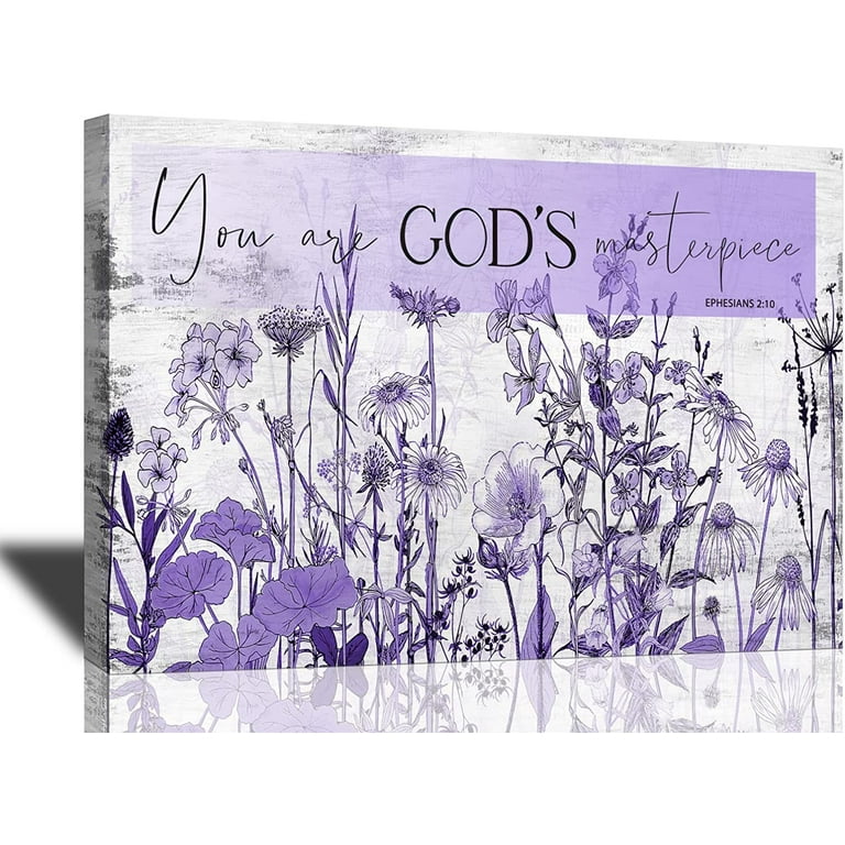 Printable Scripture Art Bible Verse Purple By