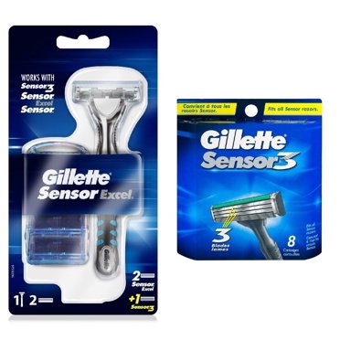 Gillette Sensor3 Razor Handle Compatible with Sensor, Sensor Excel ...