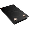 Induction Cooktop, 1800W Electric Countertop Burner, 2 Burner Knob ...