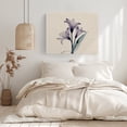Abstract Ombre Canvas Print Wall Art, Purple Lily Beige Texture Wall ...
