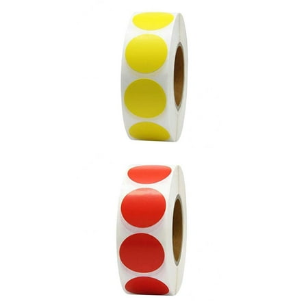 Color Circle Dots Labels Roll Inventory Labeling Blank Stickers ...