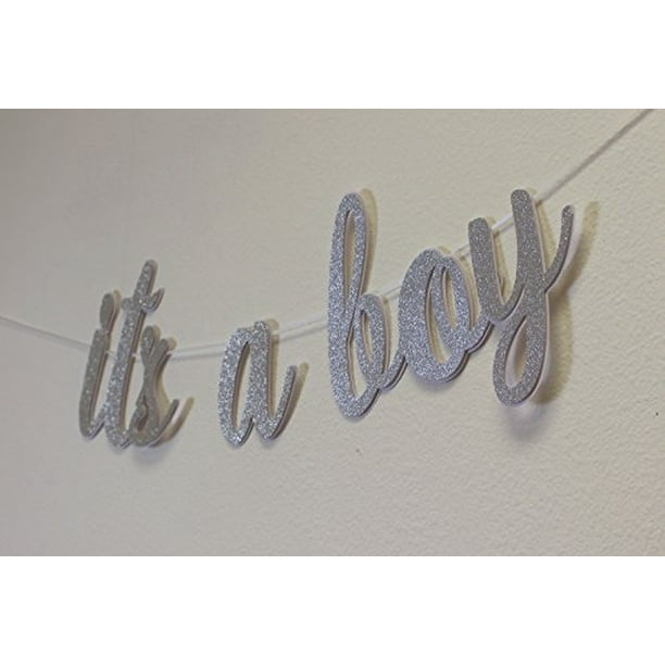 All About Details It's A Boy Cursive Banner, 1set, Baby Shower Party ...