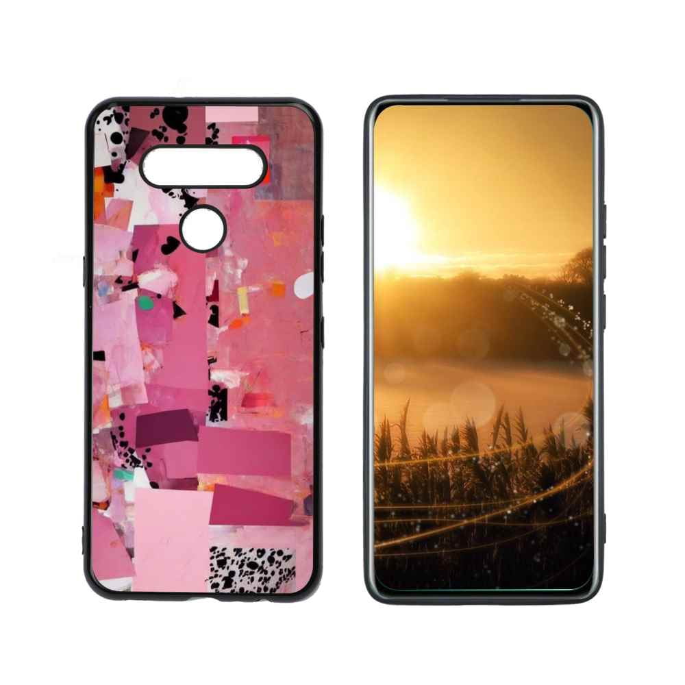 Compatible with LG Q51 Phone Case, Photo-Collage-Cute-Abstract-Art-4 ...