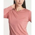 Real Essentials 4-Pack: Women's Dry-Fit Long-Sleeve V-Neck Athletic ...