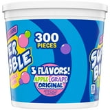 Super Bubble Grape, Apple and Original Assorted Bubble Gum, 54 Oz, 300 ...