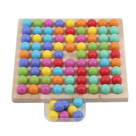 Kids Toys Educational Montessori Color Sorting Wooden Toys Clip Beads ...
