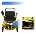 "Widen 20"" Lightweight Folding Power Wheelchair, 500W Electric Mobility for Adults (Yellow ...
