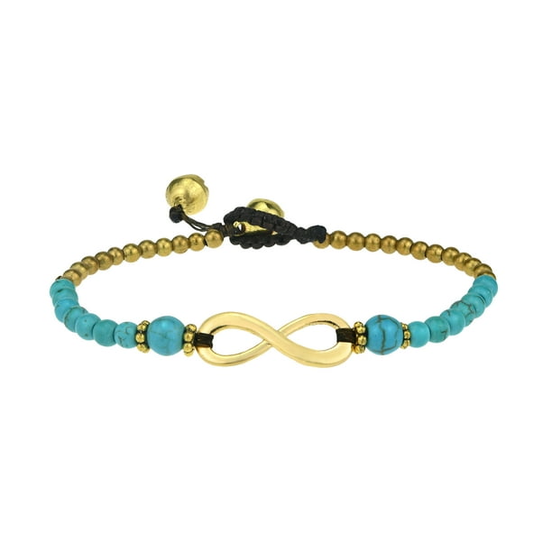 Beautiful Infinity Symbol with Black Onyx & Brass Beads Handmade ...