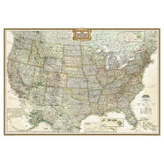 Classic USA Map Poster - 34 x 22 - Front Lamination - Maps ...