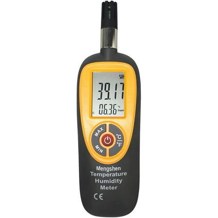 Temperature Humidity Meter Digital Psychrometer Ambient Thermometer ...