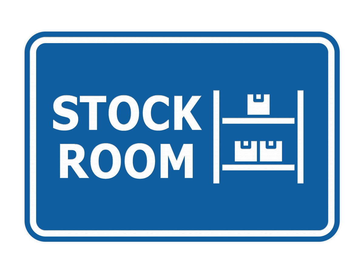 Classic Framed Stock Room Sign (Blue) - Large - Walmart.com