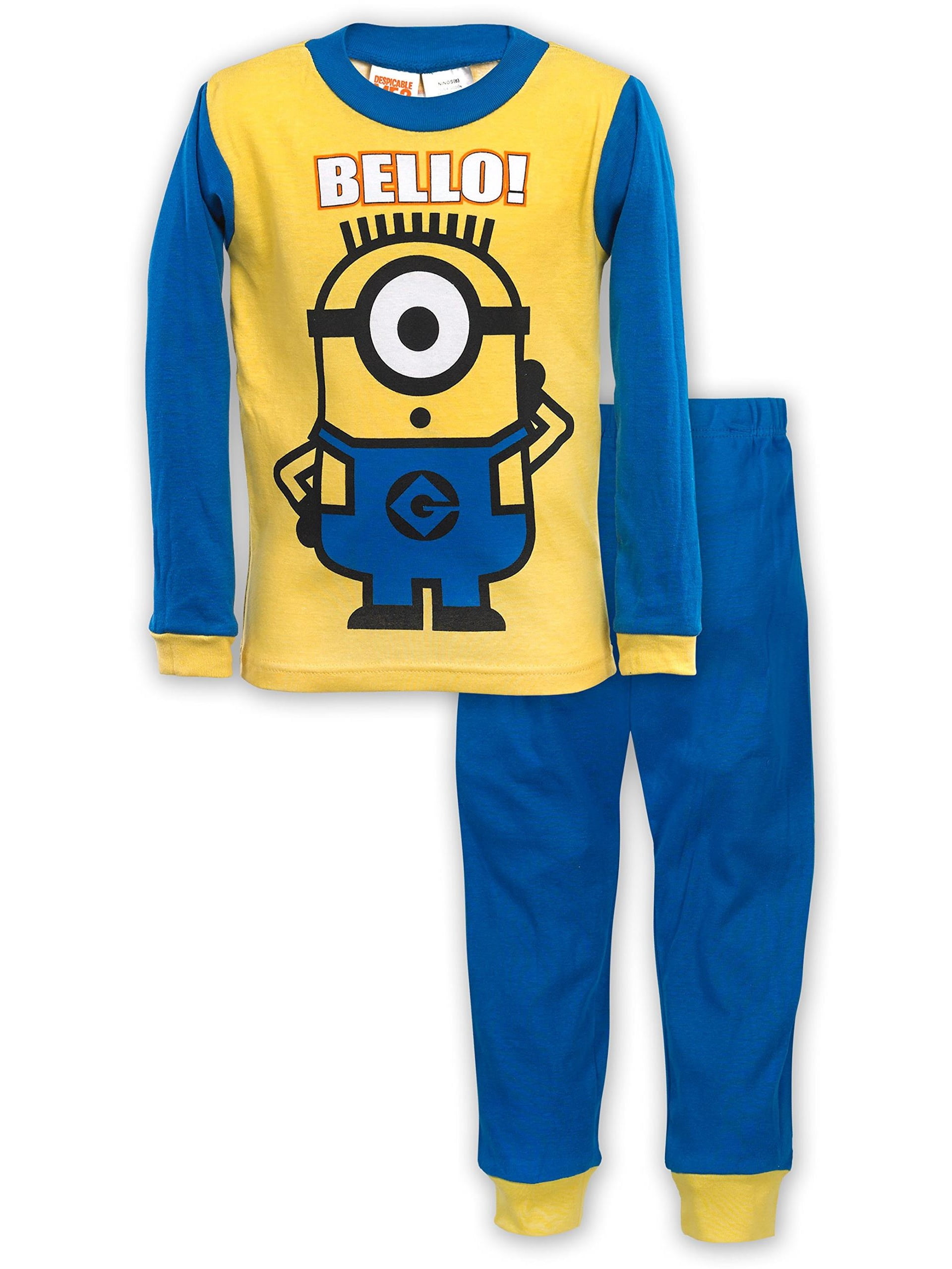 Boys Double Sided Minion Pajama Sizes 4-10, Yellow, Size: 6 - Walmart.com
