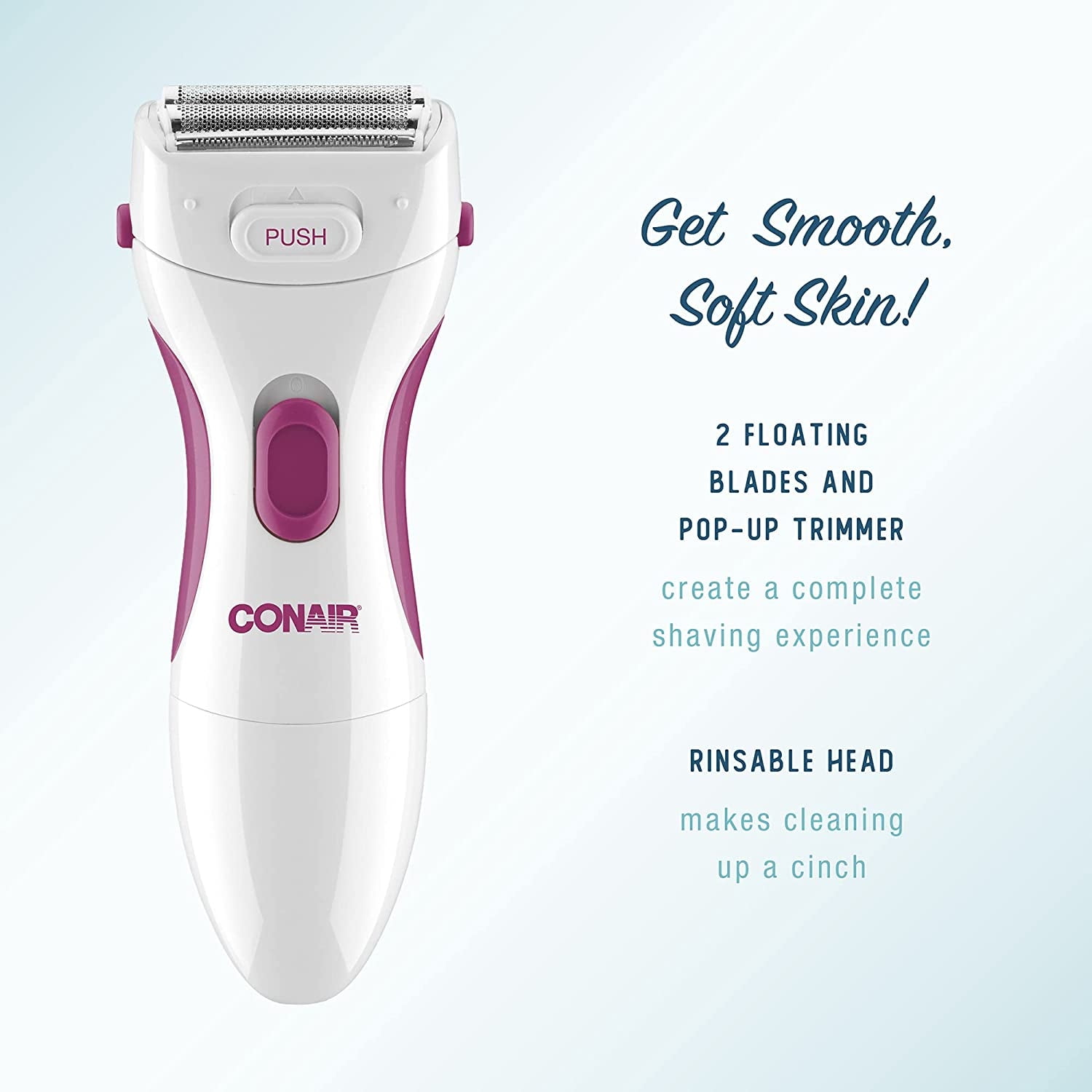Conair Ladies Cordless Twin Foil Shaver con recortadora emergente ...