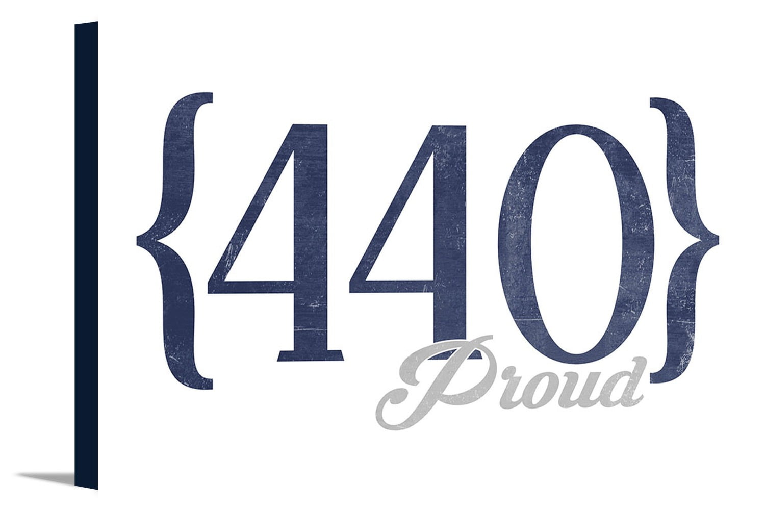 Cleveland, Ohio - 440 Area Code (Blue) - Lantern Press Artwork (18x12 ...