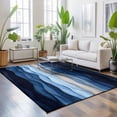 Area Rug 5x7ft Blue Cloud Washable Area Rugs for Living Room Abstract ...