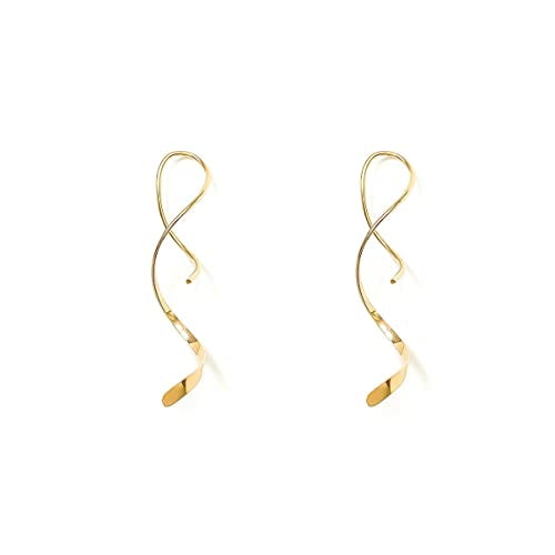 Spiral Threader Earrings, 925 Sterling Silver, Drop Dangle Handmade ...