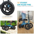 OasisSpace Knee Scooter, All Terrain, Foldable, 12in Wheels, for Foot ...