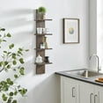 Danya B. Arica Utility Column 4-Tier Spine Wall Shelves - Hickory ...