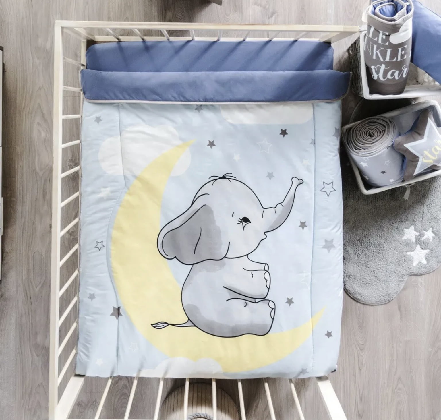 LITTLE ELEPHANT BABY BOY CRIB BEDDING NURSERY SET 3 PCS - Walmart.com