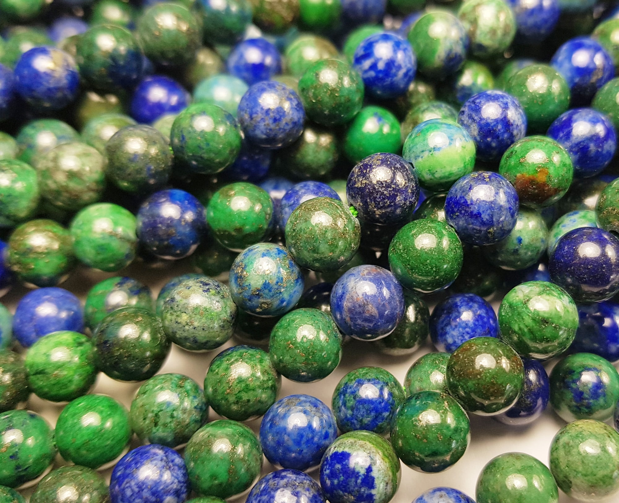 4mm Azurite Round Beads Genuine Gemstone Natural Jewelry Making ...