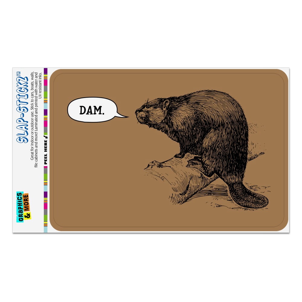 Beaver Vintage Dam Damn Home Business Office Sign - Walmart.com