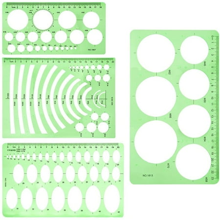 Circle Templates Plastic Drafting Rulers Template Circle and Oval for ...