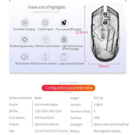 Wireless Mouse Professional 4 Gears connection, which features fast ...