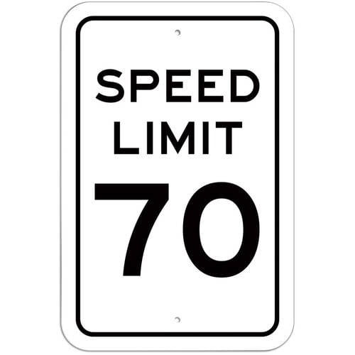Speed Limit 70 Sign - Walmart.com