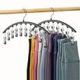 1pc Curved Shape Hanger, Metal Yoga Pants Hangers, Organizer For Closet ...