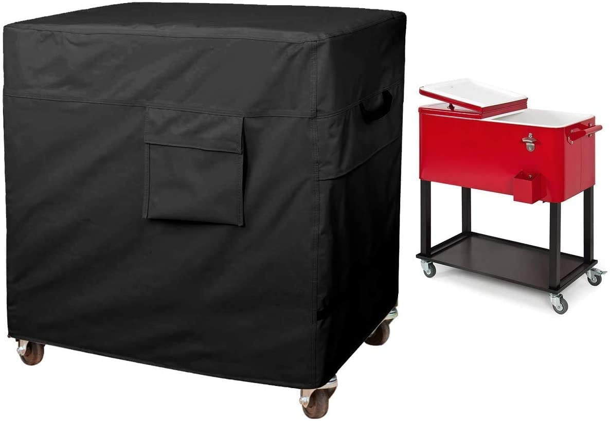 Outdoor Cooler Cart Cover, niversal 80 Quart Rolling Cooler Cover for ...