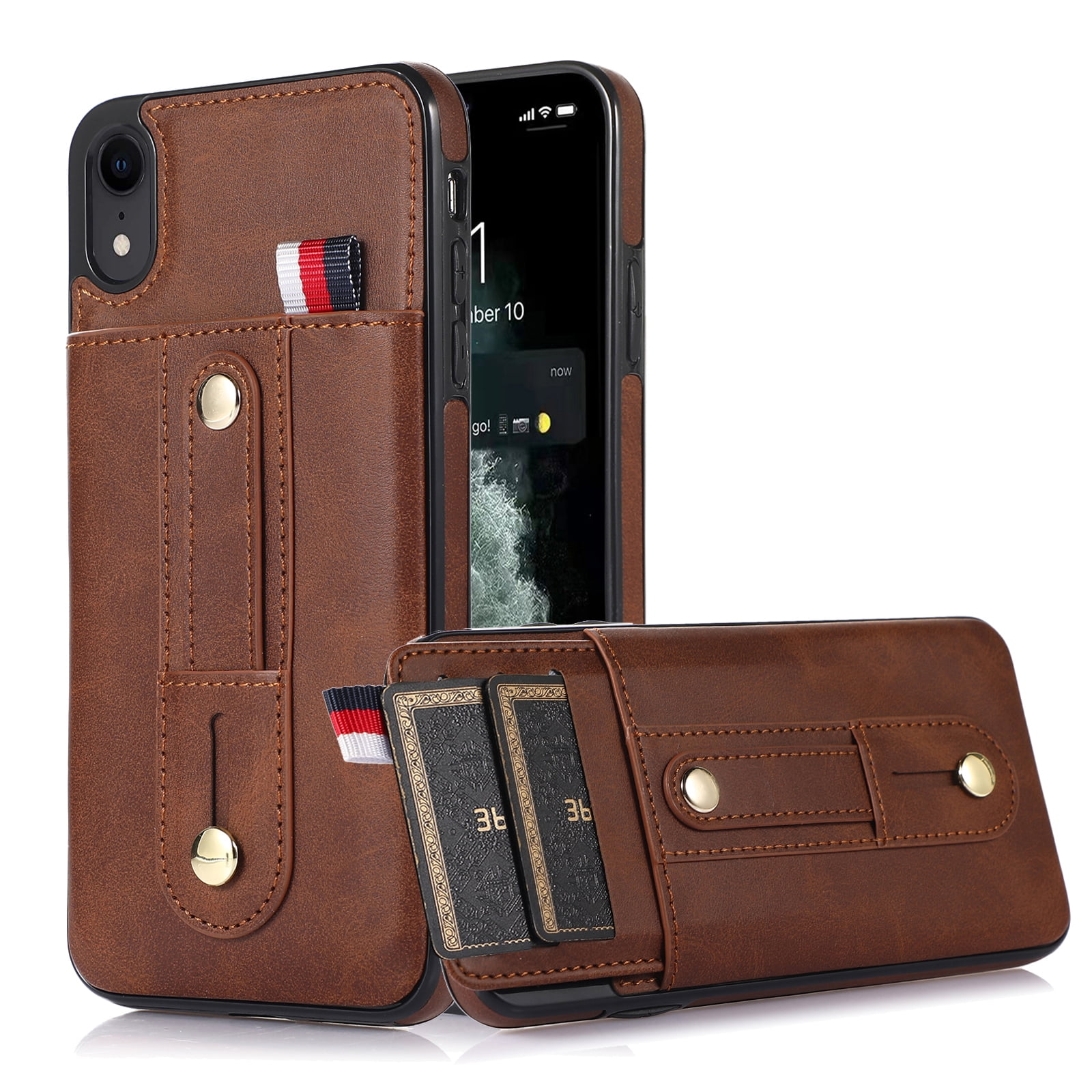 for iPhone XR Case, Lightweight Premium PU Leather iPhone XR Wallet ...