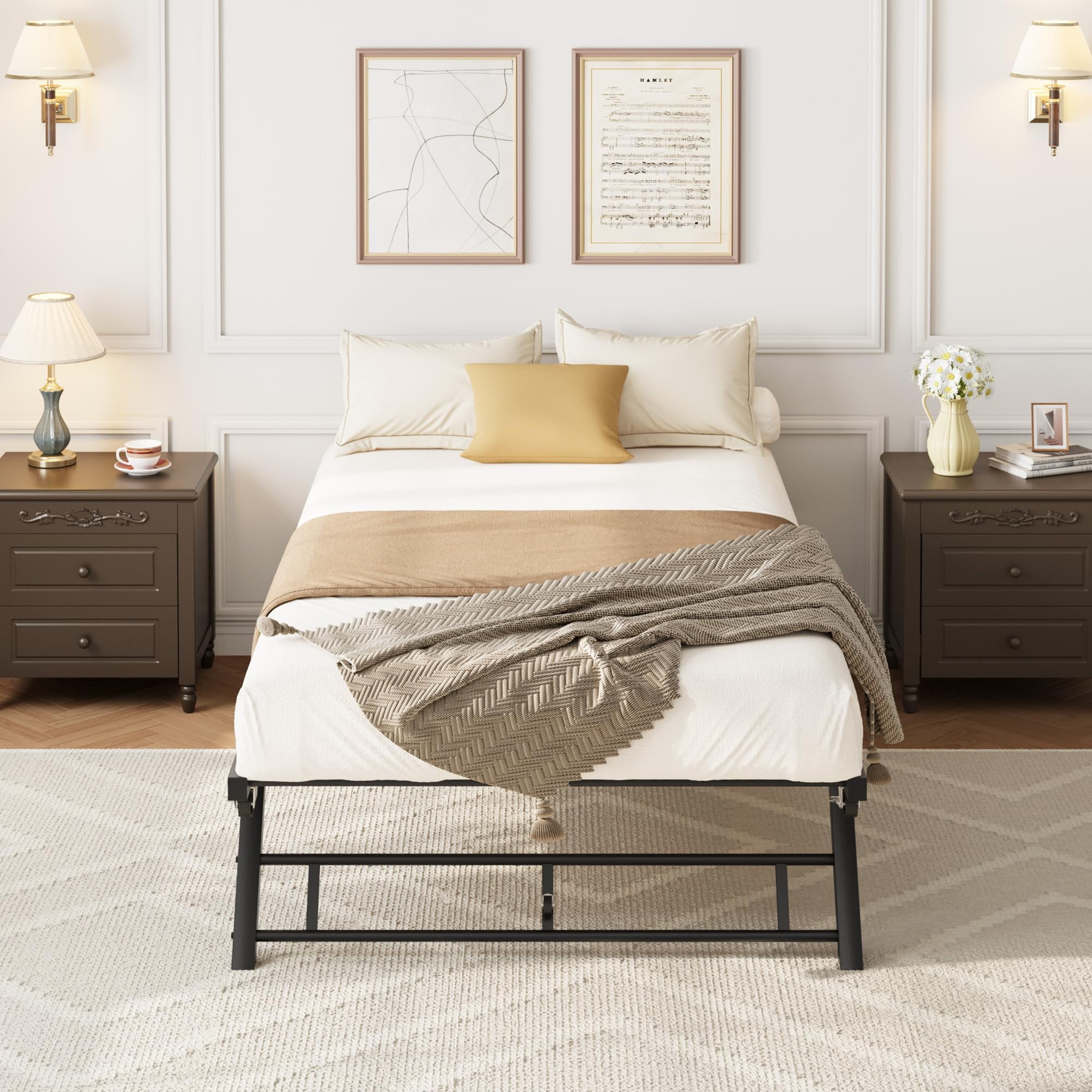 Click here for Edtara Twin Pop Up Trundle Bed Frame trundle Day B... prices