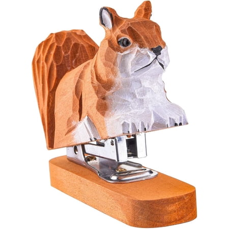 Squirrel Mini Handmade Wooden Animal Stapler,Desktop Decoration for ...